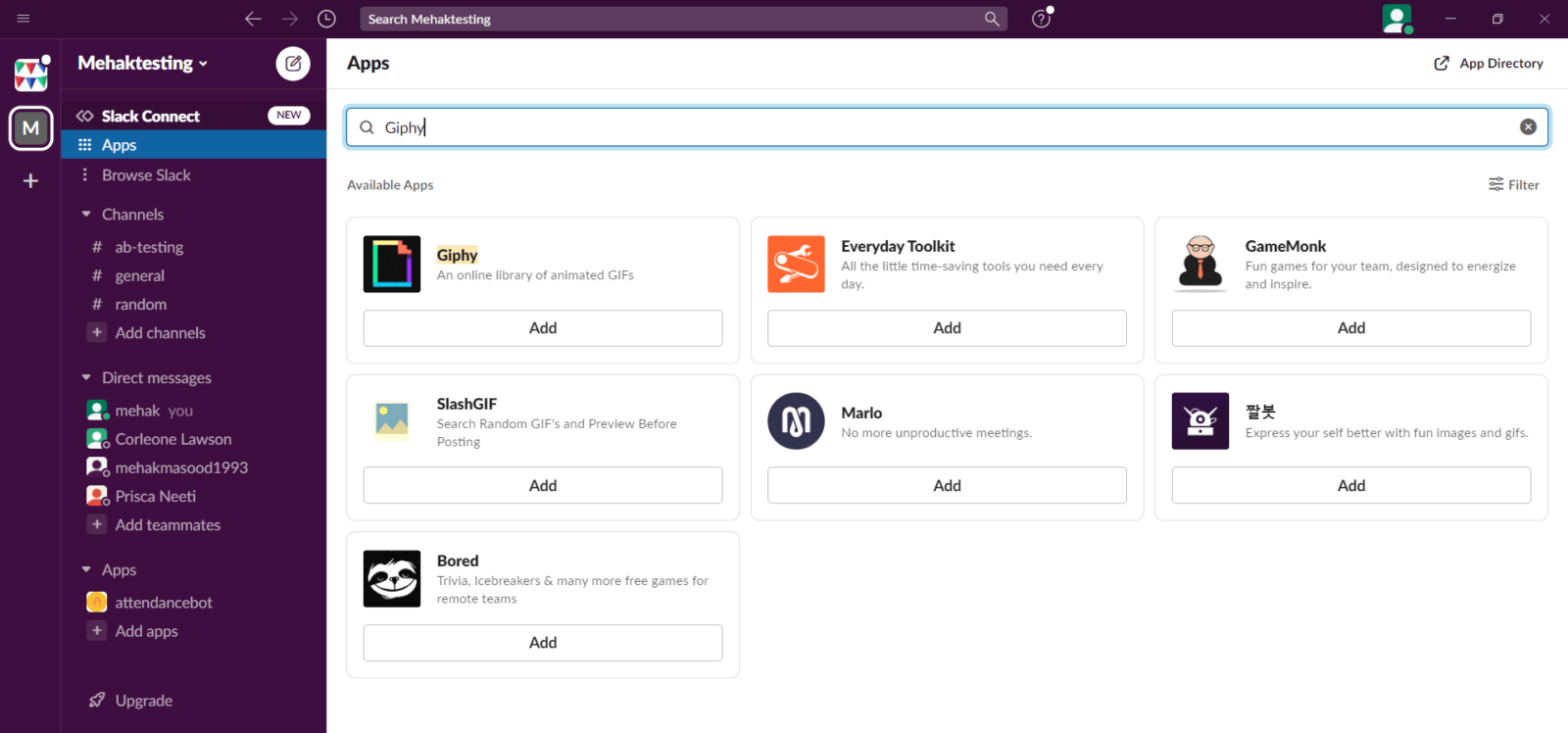 Add Some Fun to the Workplace Using Giphy in Slack | AttendancBot