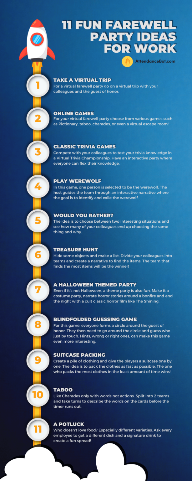 16 Farewell Party Ideas to Have Great One | AttendanceBot